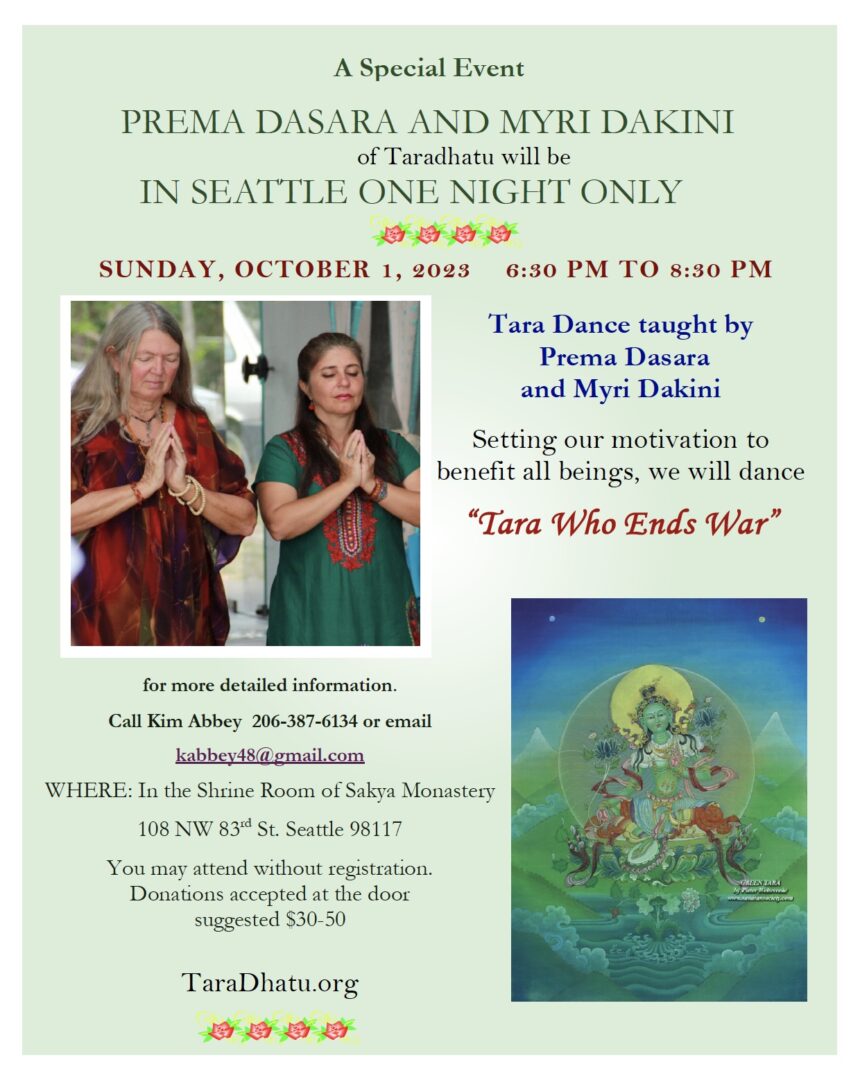 Tara Dance in Seattle Oct 1, 2023 | Tara Dhatu